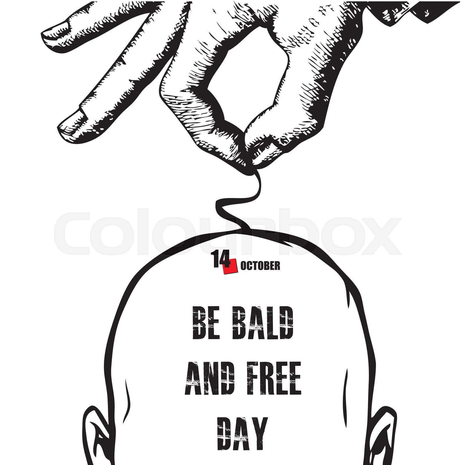 Happy Be Bald And Free Day | Stock vector | Colourbox