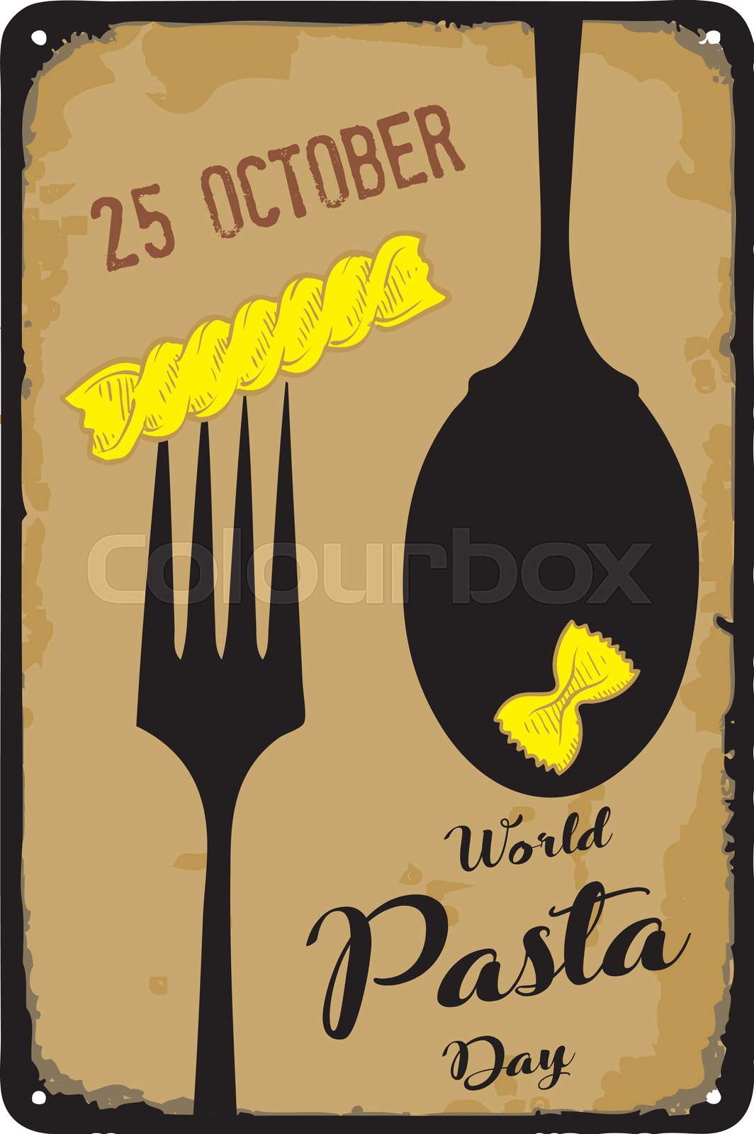 Vintage sign Pasta Day | Stock vector | Colourbox