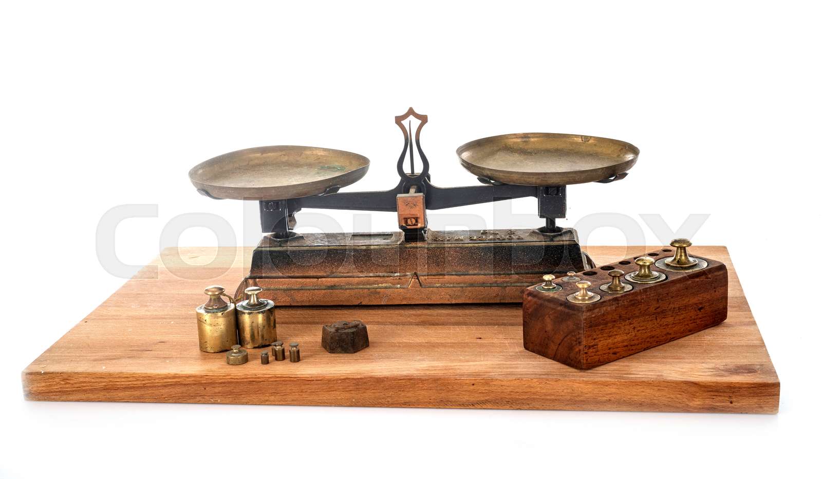 Roberval balance in studio | Stock image | Colourbox