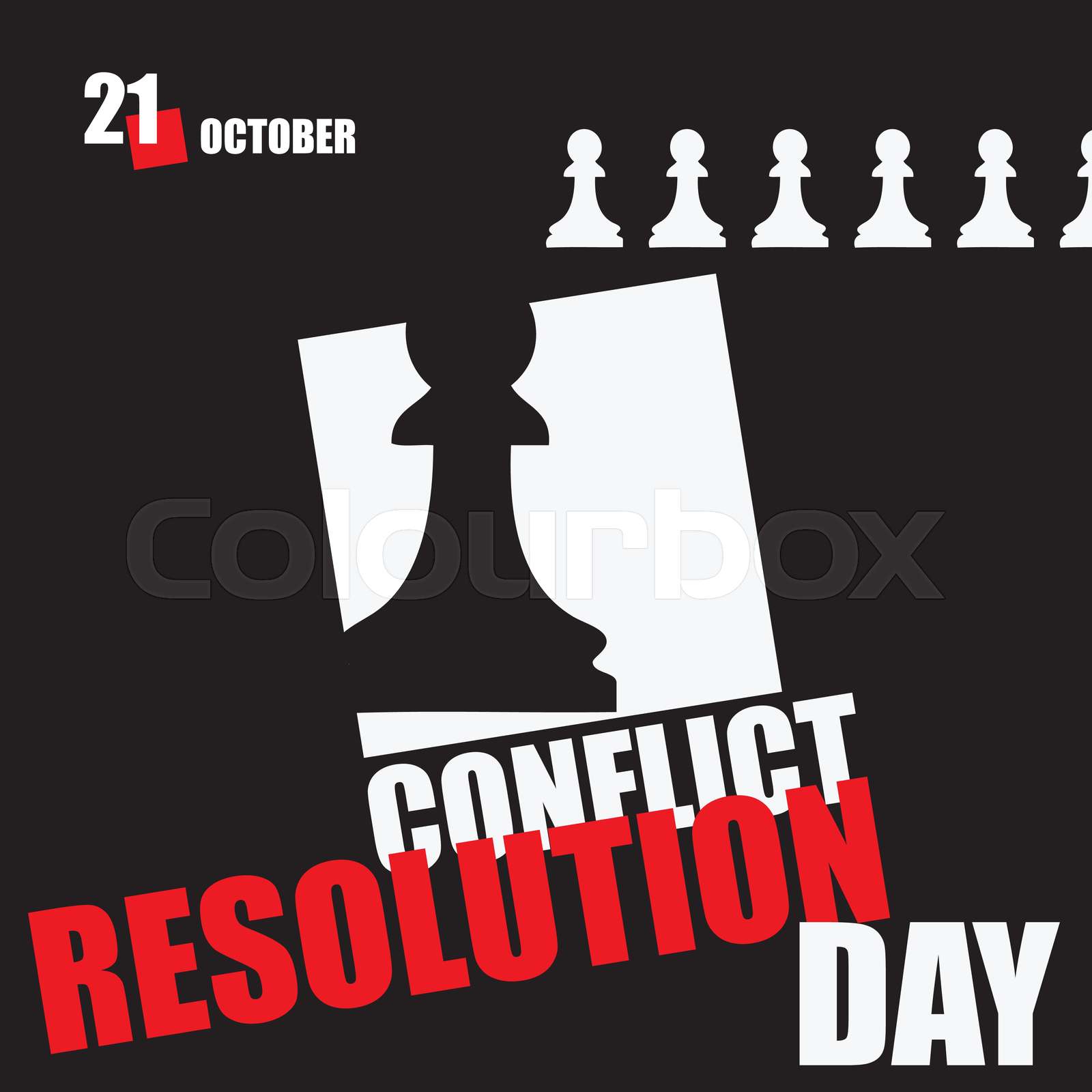 Banner Conflict Resolution Day | Stock vector | Colourbox