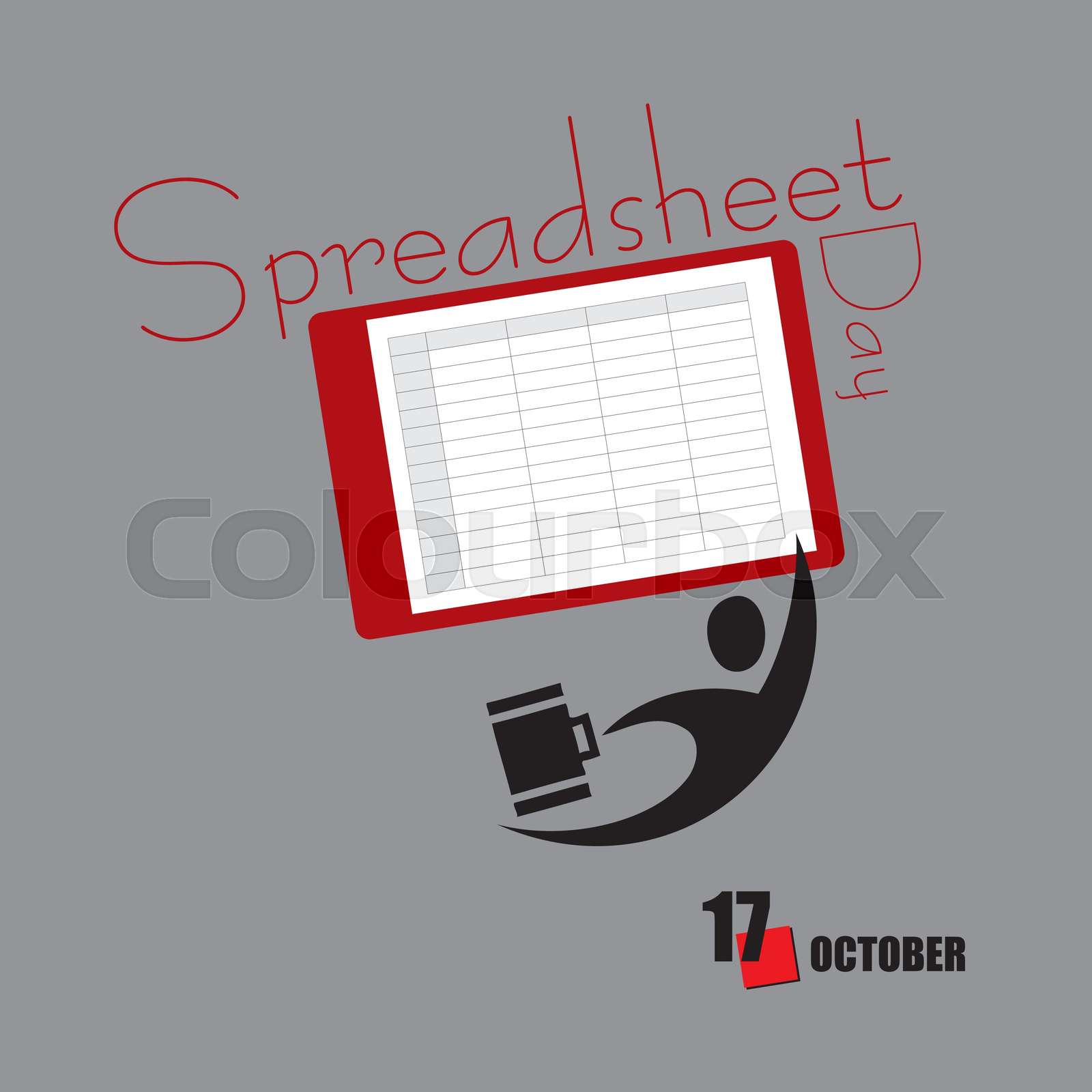 Happy Spreadsheet Day | Stock vector | Colourbox