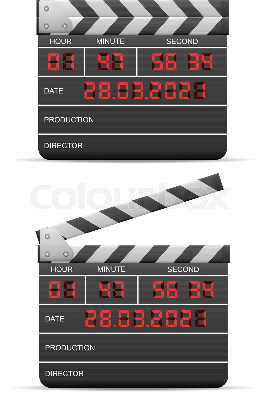 Digital clapperboard set | Stock vector | Colourbox