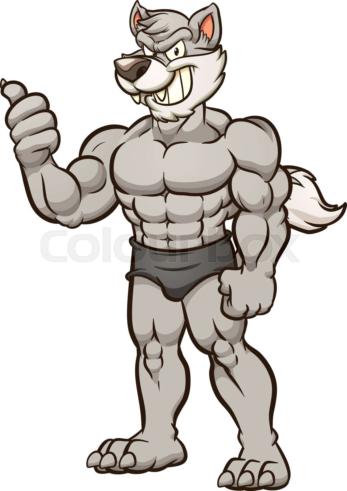 Strong wolf | Stock vector | Colourbox