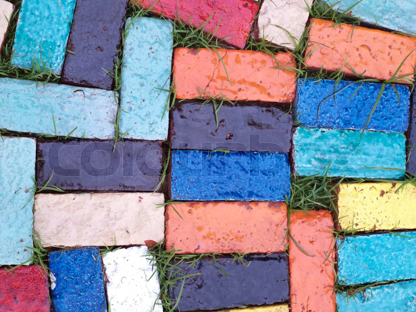 Colourful footpath | Stock image | Colourbox