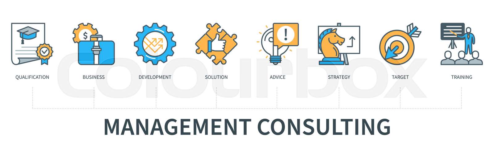 Management consulting vector infographics | Stock vector | Colourbox