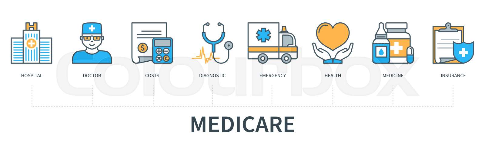Medicare vector infographics | Stock vector | Colourbox