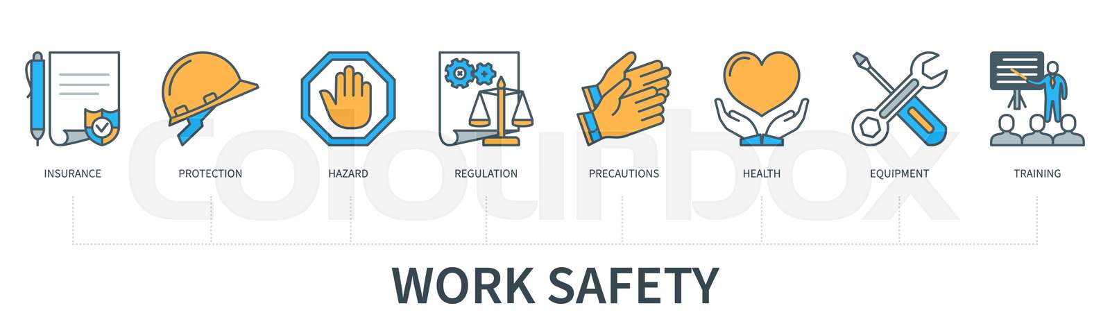 Work Safety vector infographics | Stock vector | Colourbox