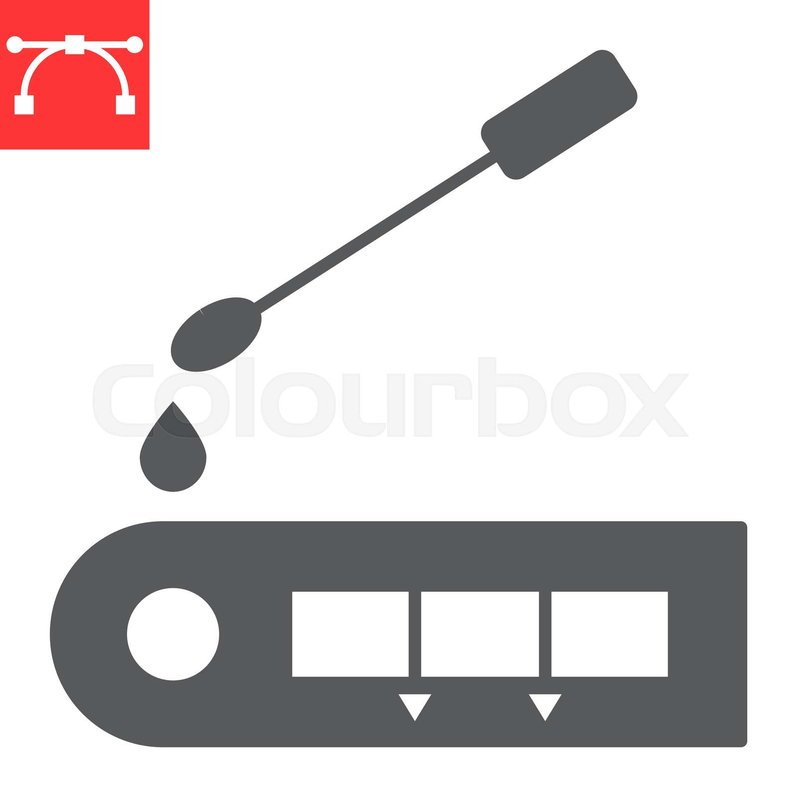 Covid-19 rapid test glyph icon | Stock vector | Colourbox