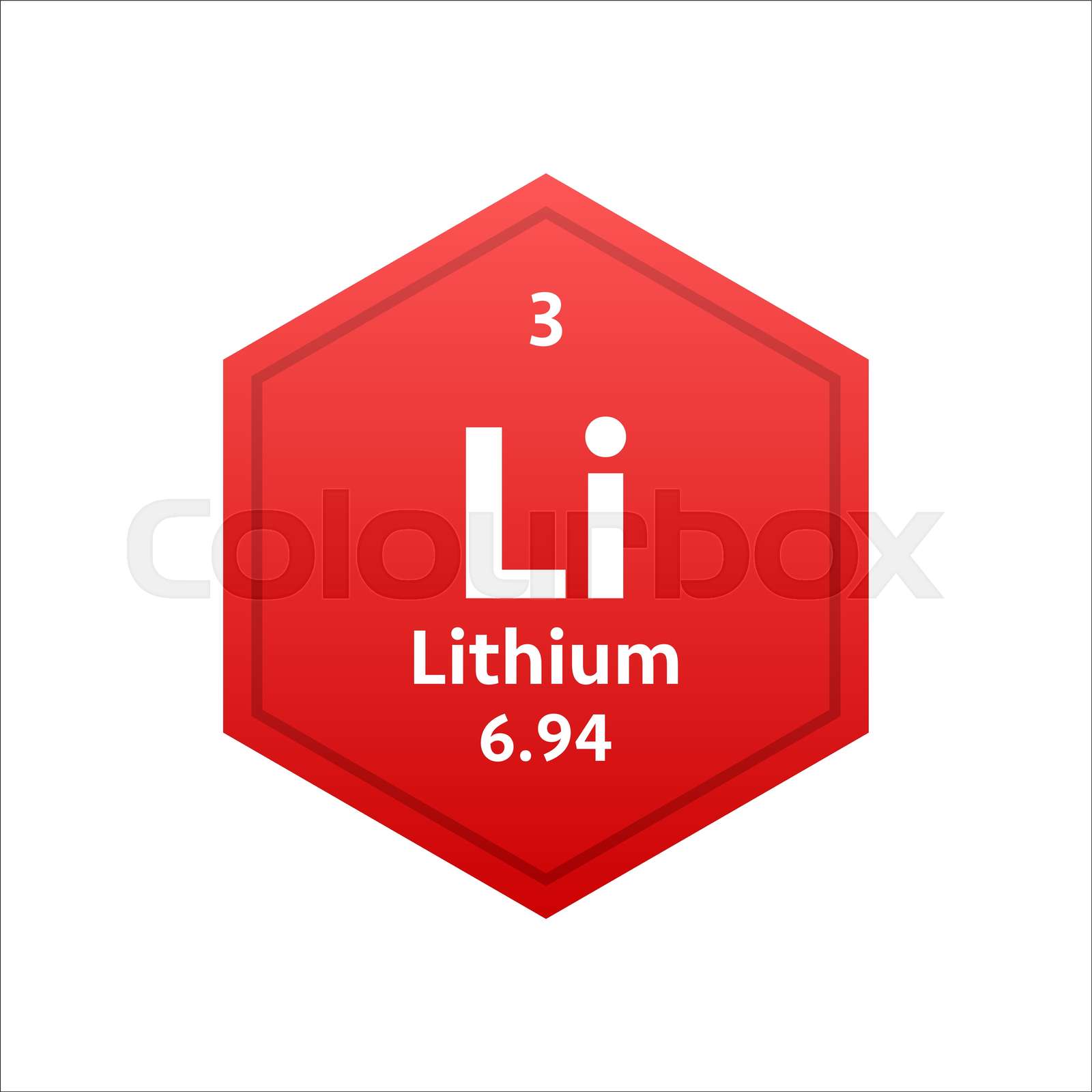 lithium symbol. Chemical element of the periodic table. Vector stock ...