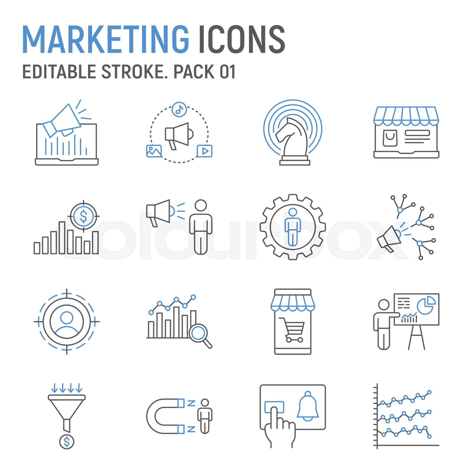 vermarktung, symbol, abonnement | Stock-Vektor | Colourbox