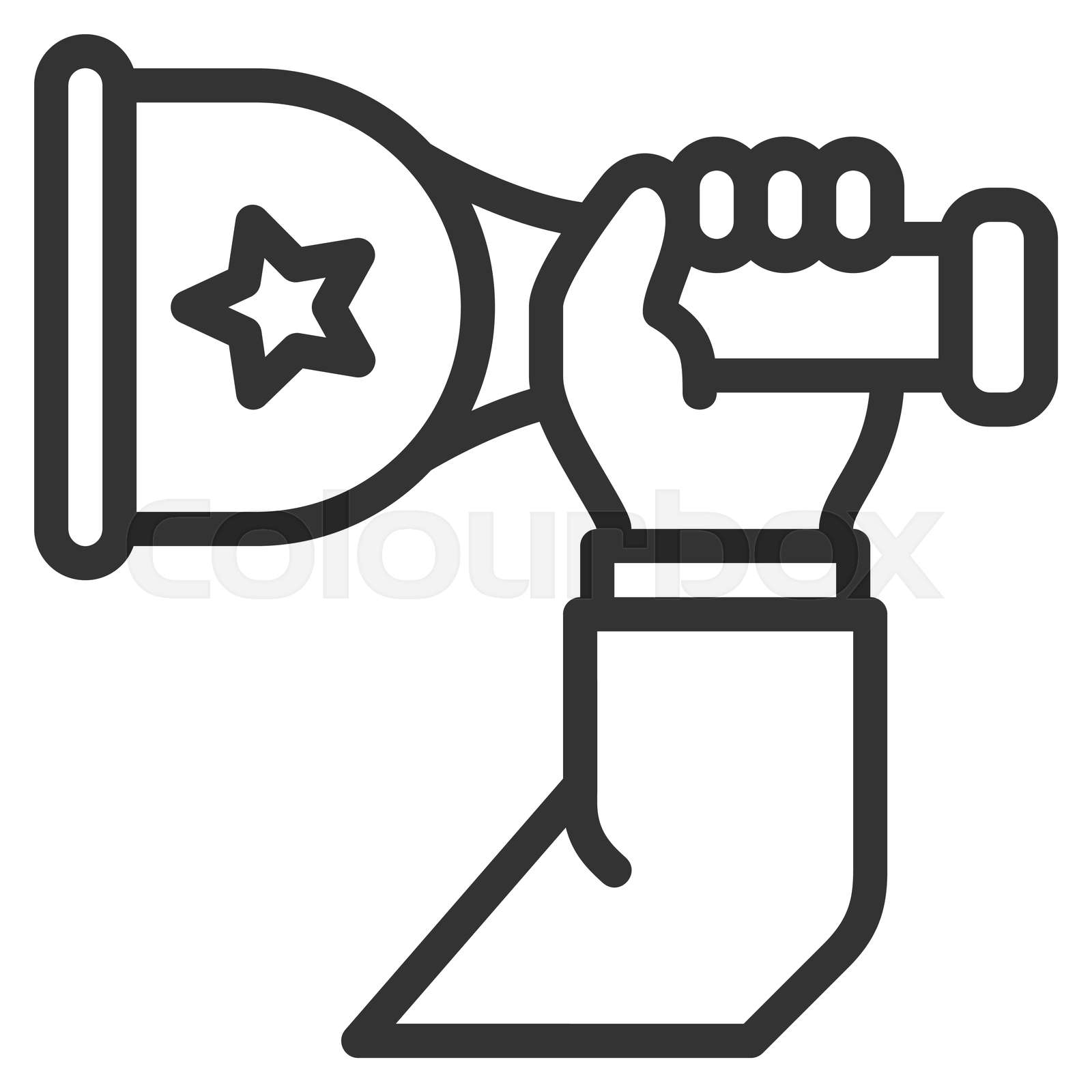 gelingen, gezeichnet, sieg | Stock-Vektor | Colourbox