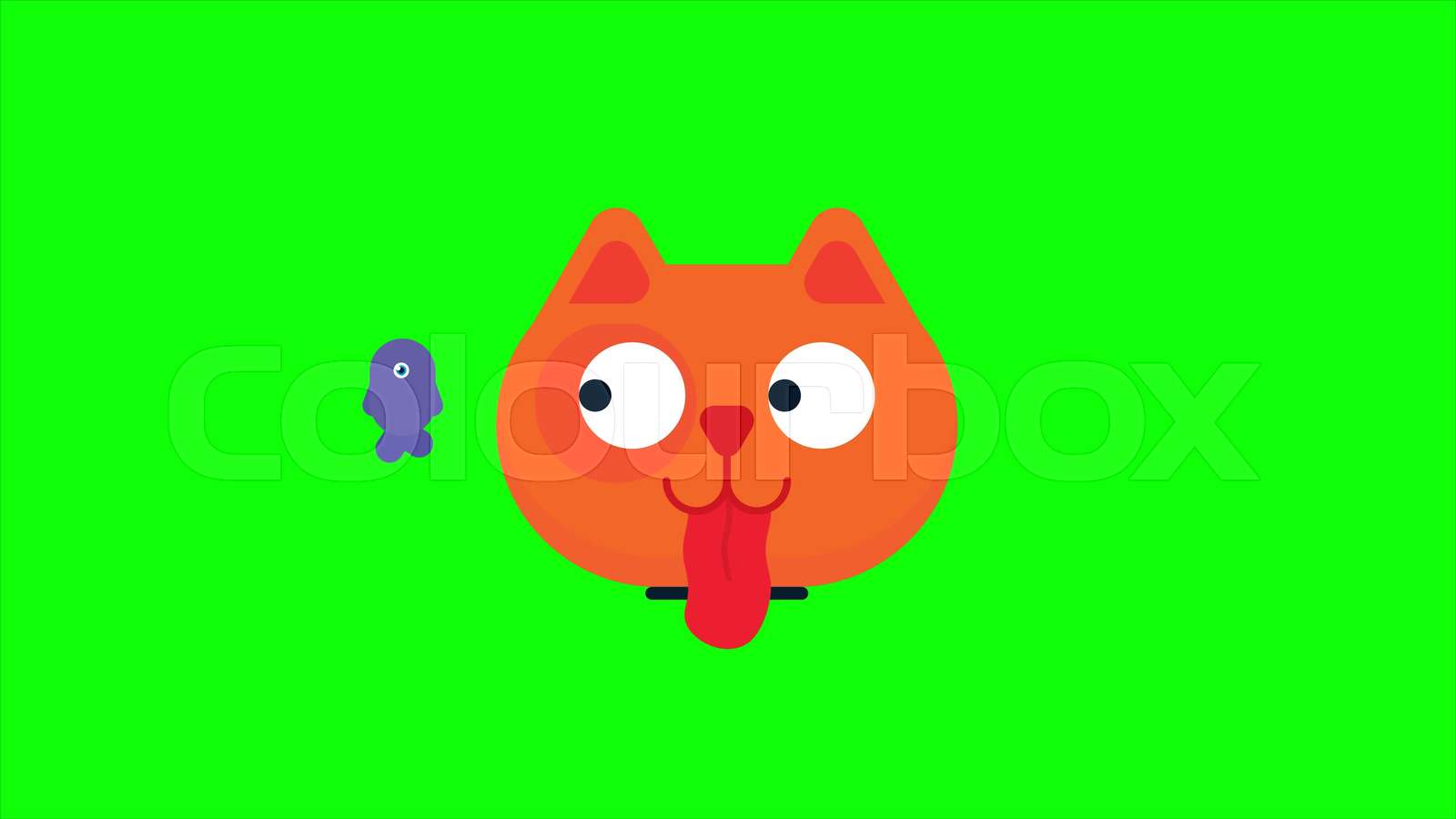 Cat face rotating eye loading icon animation. | Stock video | Colourbox