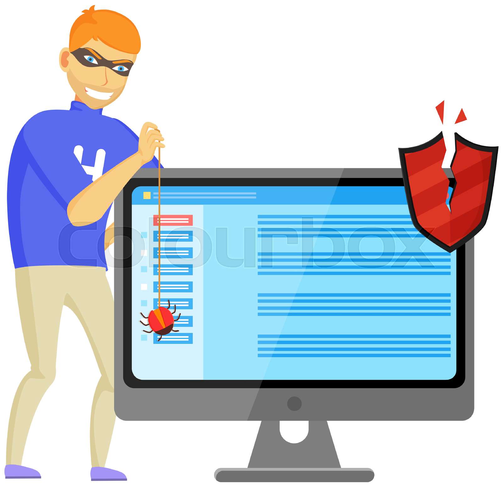 Hacker Breaks Into Computer Cyber Attacker Trying To Hack Pc Breaking System Cracking