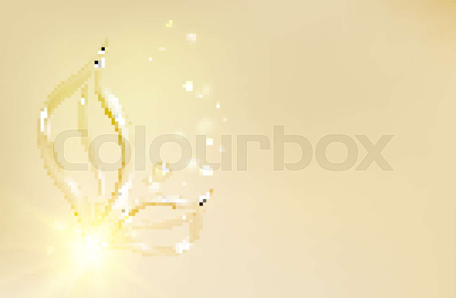 Shining gold flow. Vector illustration, contains transparencies ...