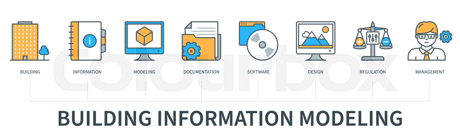 Building information concept infographics | Stock vector | Colourbox
