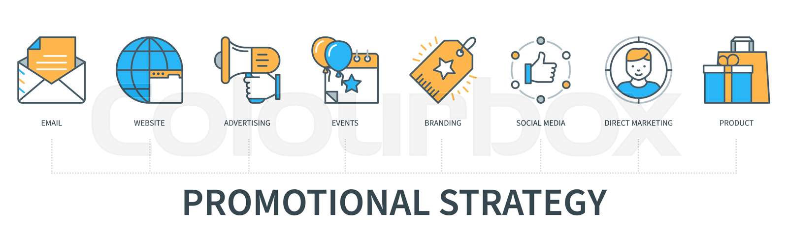 Promotional strategy conceptinfographics | Stock vector | Colourbox