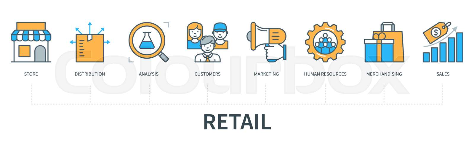 Retail concept vector infographics | Stock vector | Colourbox