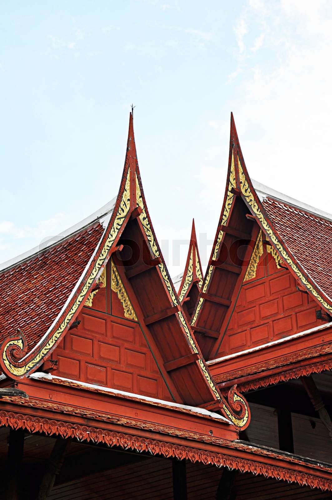 Traditional Thai style roofs and gables | Stock image | Colourbox