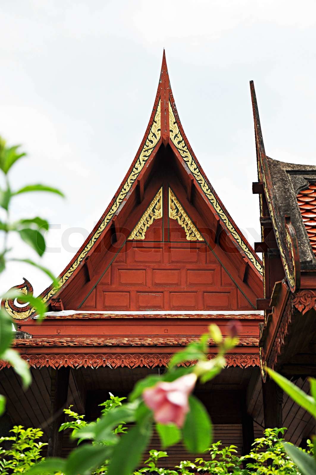 Traditional Thai style roofs and gables | Stock image | Colourbox