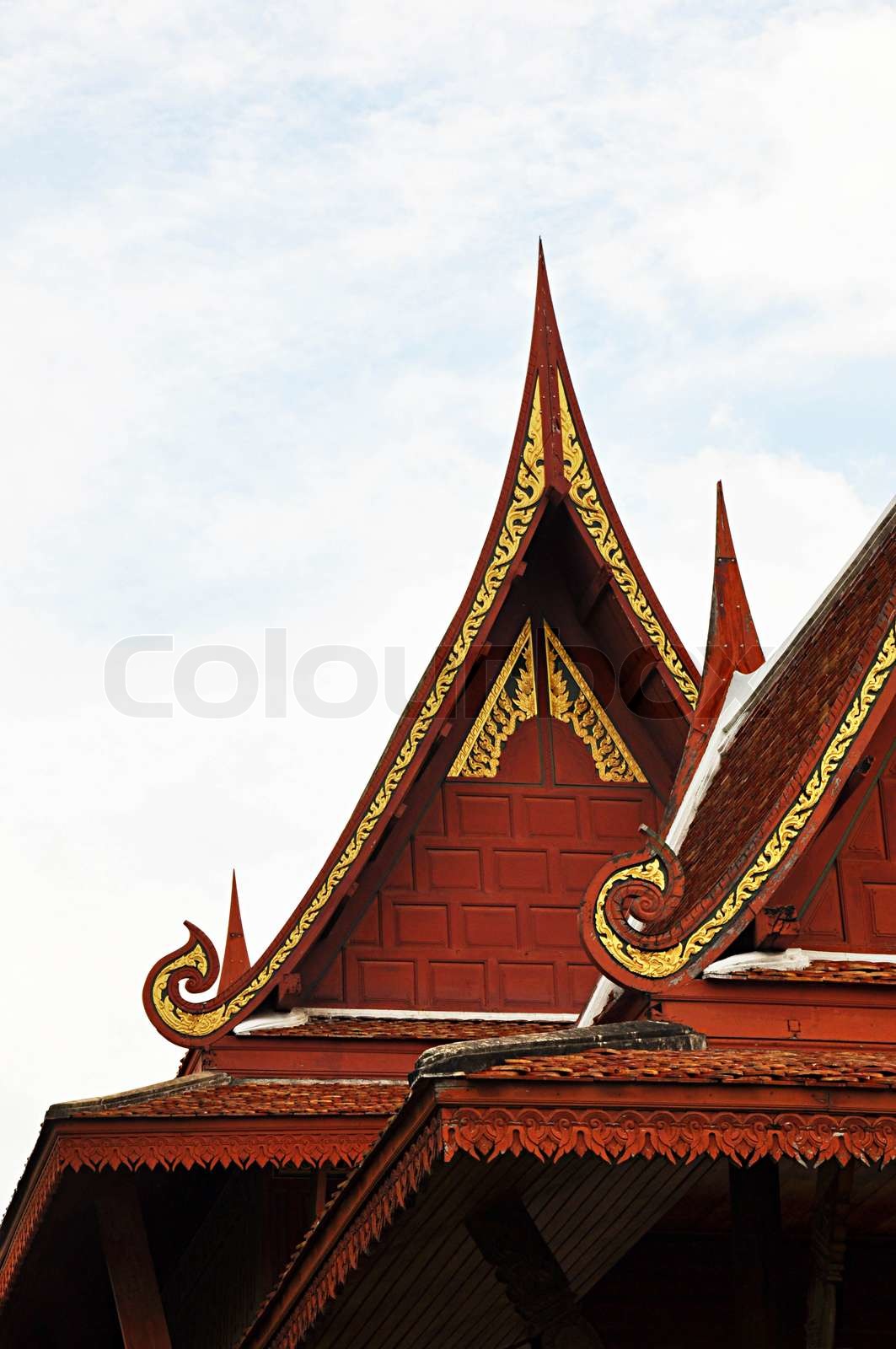 Traditional Thai style roofs and gables | Stock image | Colourbox