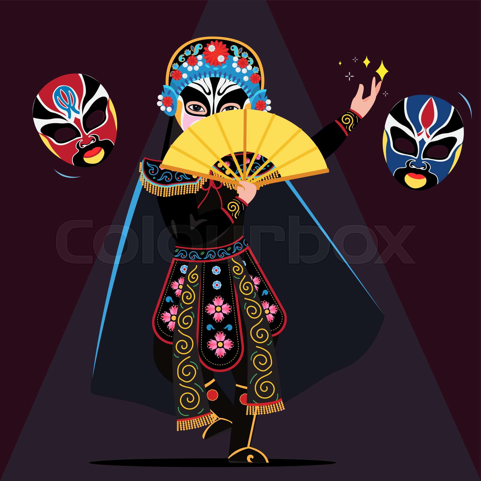 face changing mask | Stock vector | Colourbox