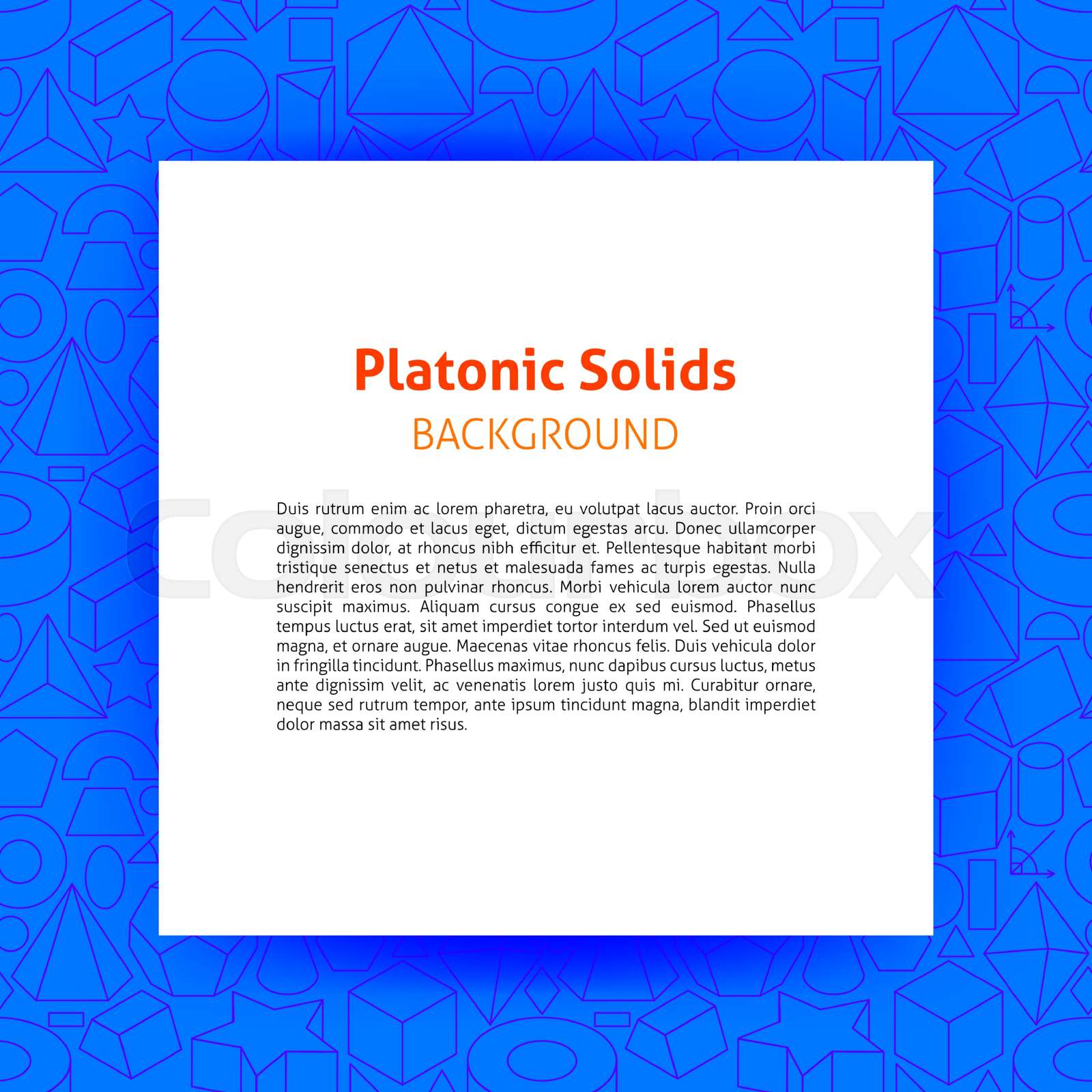 Platonic Solids Paper Template | Stock vector | Colourbox