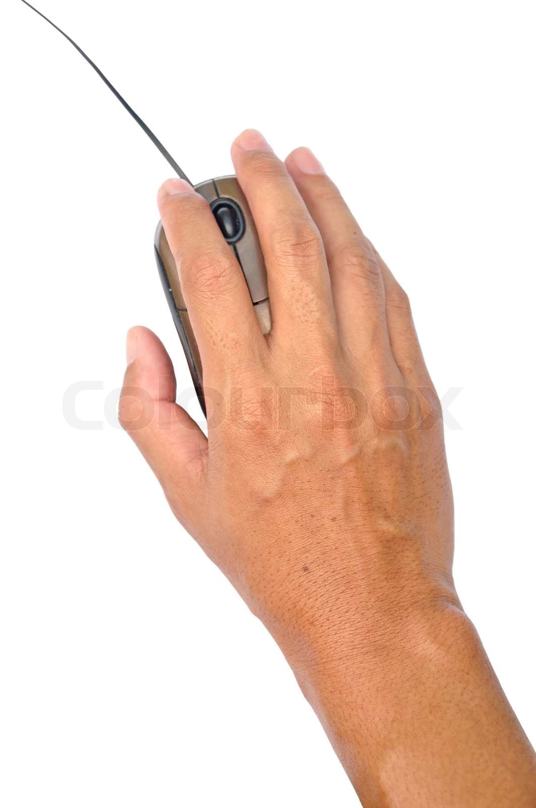 Computer mouse and men's hand | Stock image | Colourbox