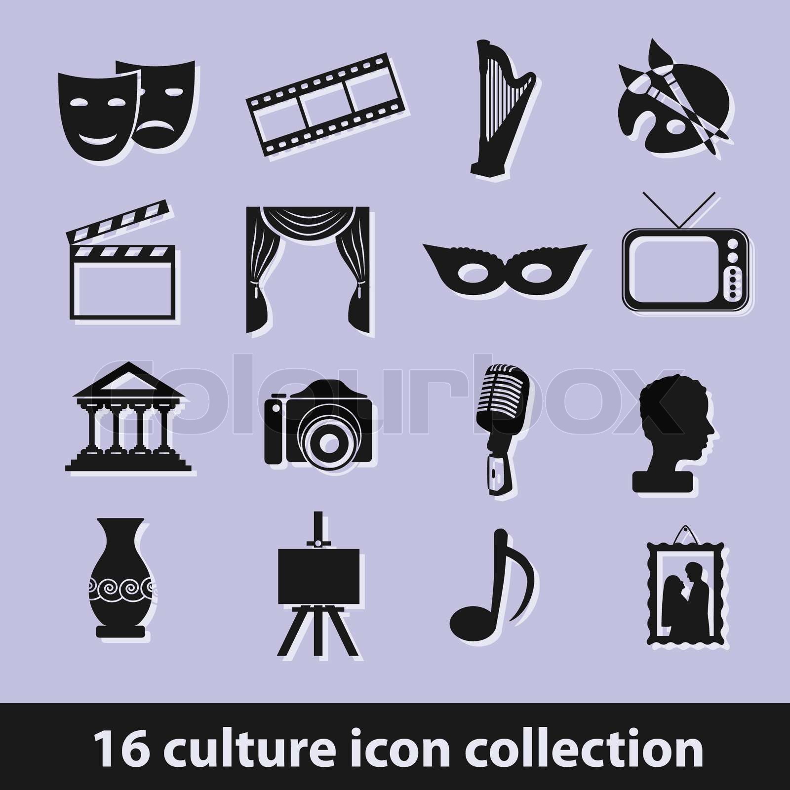 culture icons | Stock vector | Colourbox