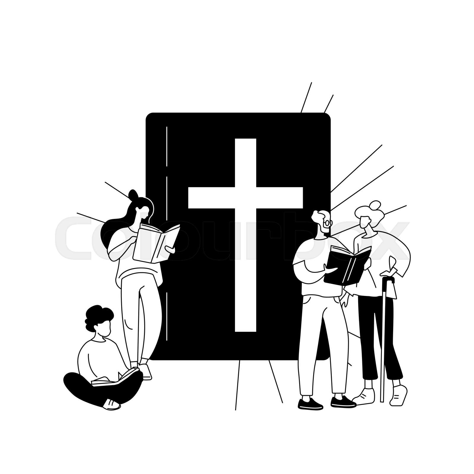 Holy bible abstract concept vector illustration. | Stock vector | Colourbox