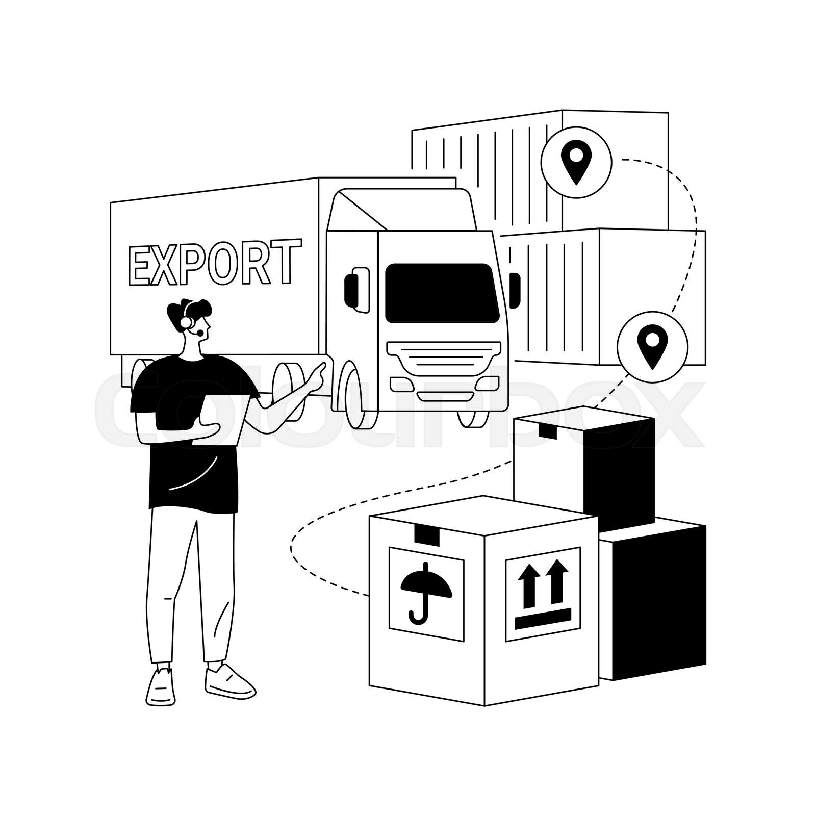Export control abstract concept vector illustration. | Stock vector ...
