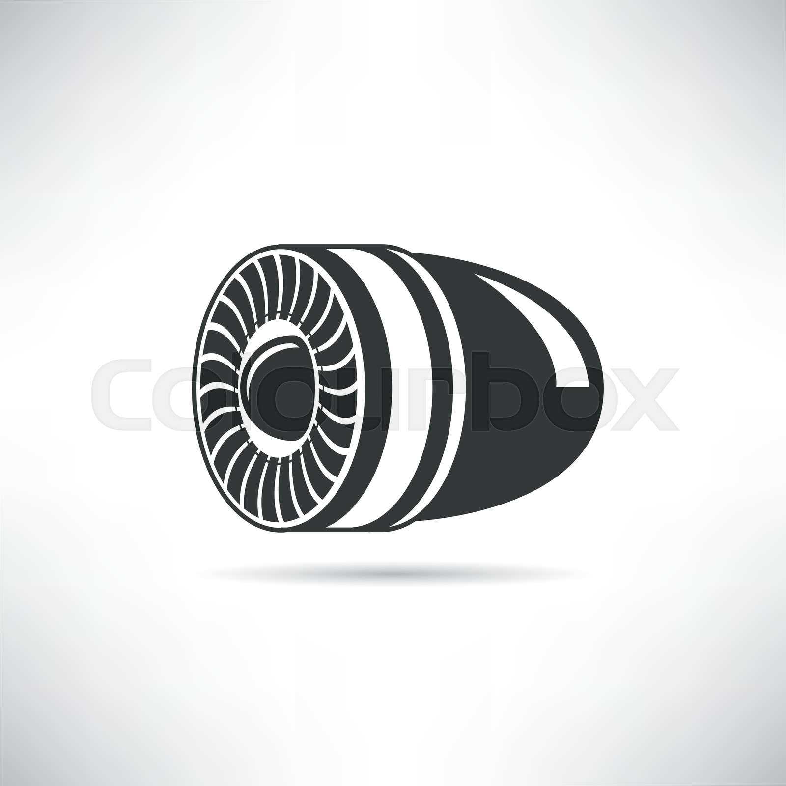 blades of turbine, jet engine symbol | Stock vector | Colourbox