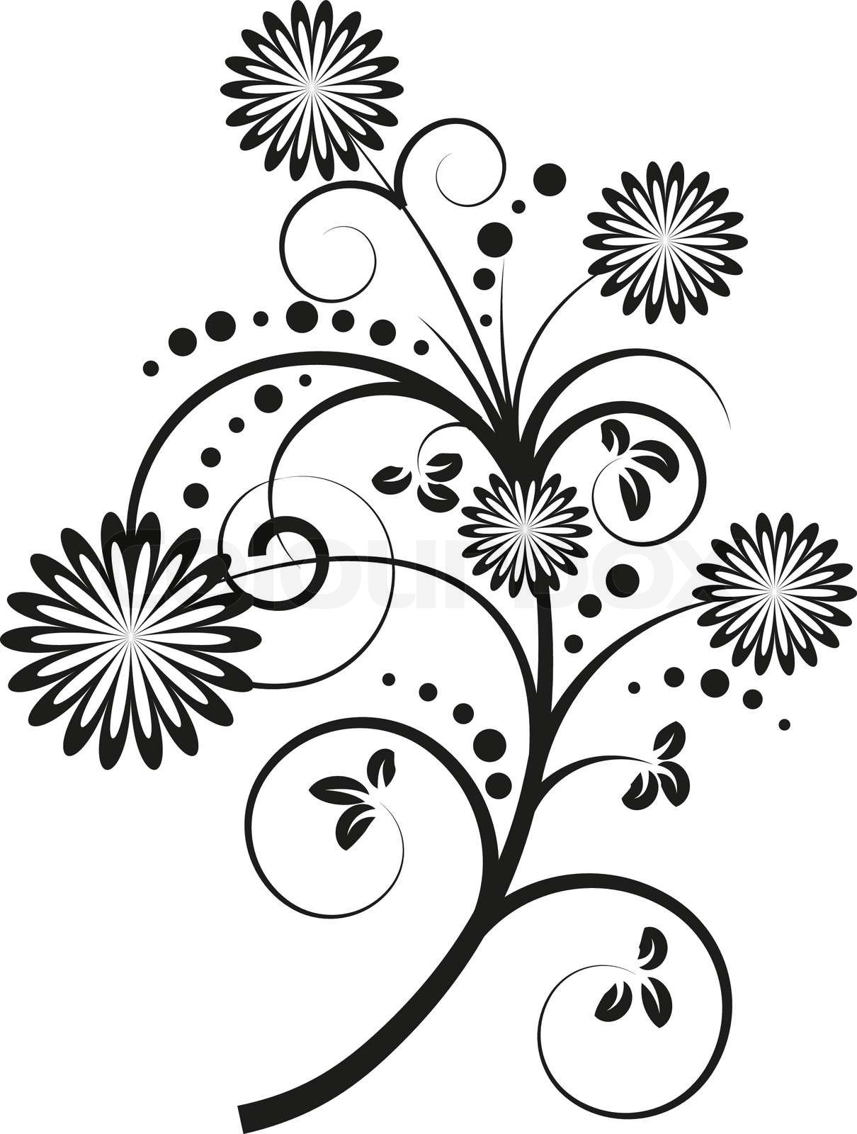 design, blumig, clip | Stock-Vektor | Colourbox