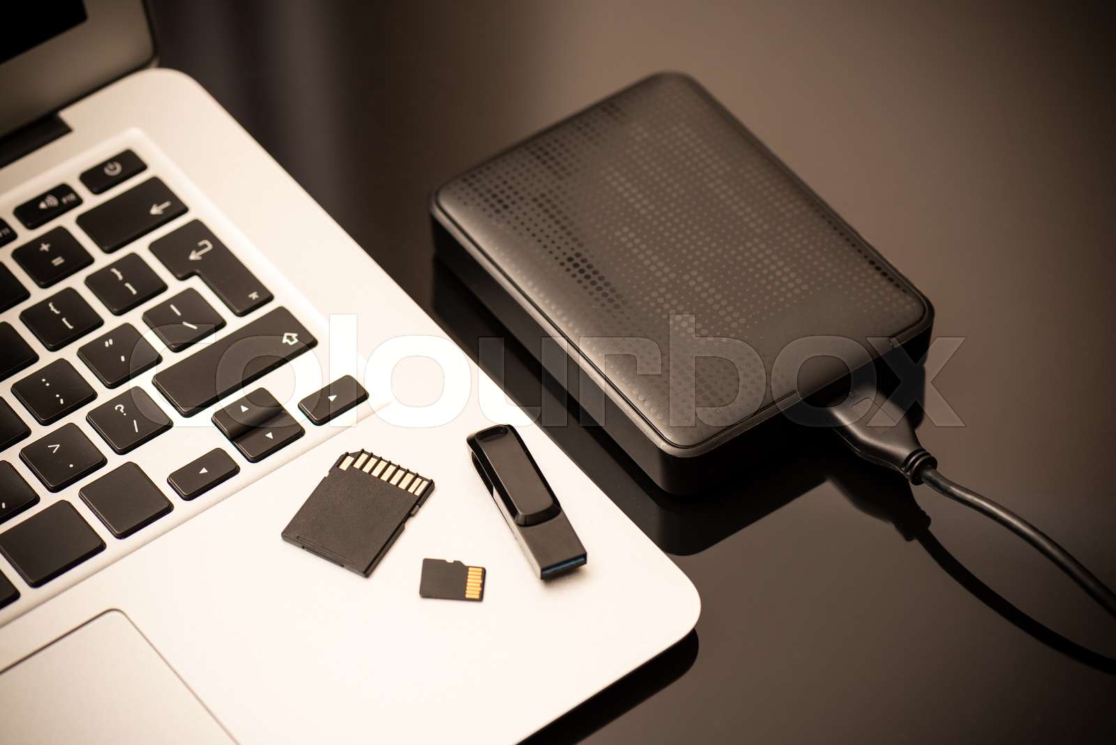 Multiple storage devices, data security | Stock image | Colourbox