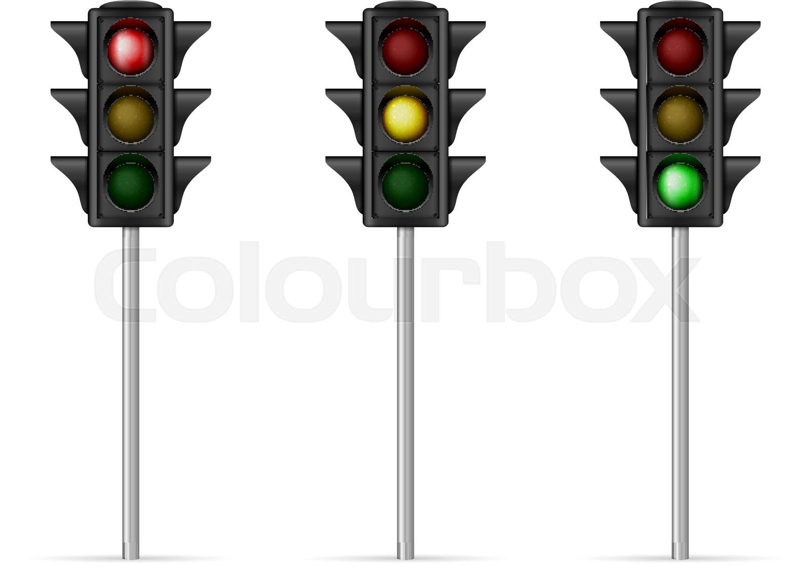 trafik, vektor, signal | Stock vektor | Colourbox