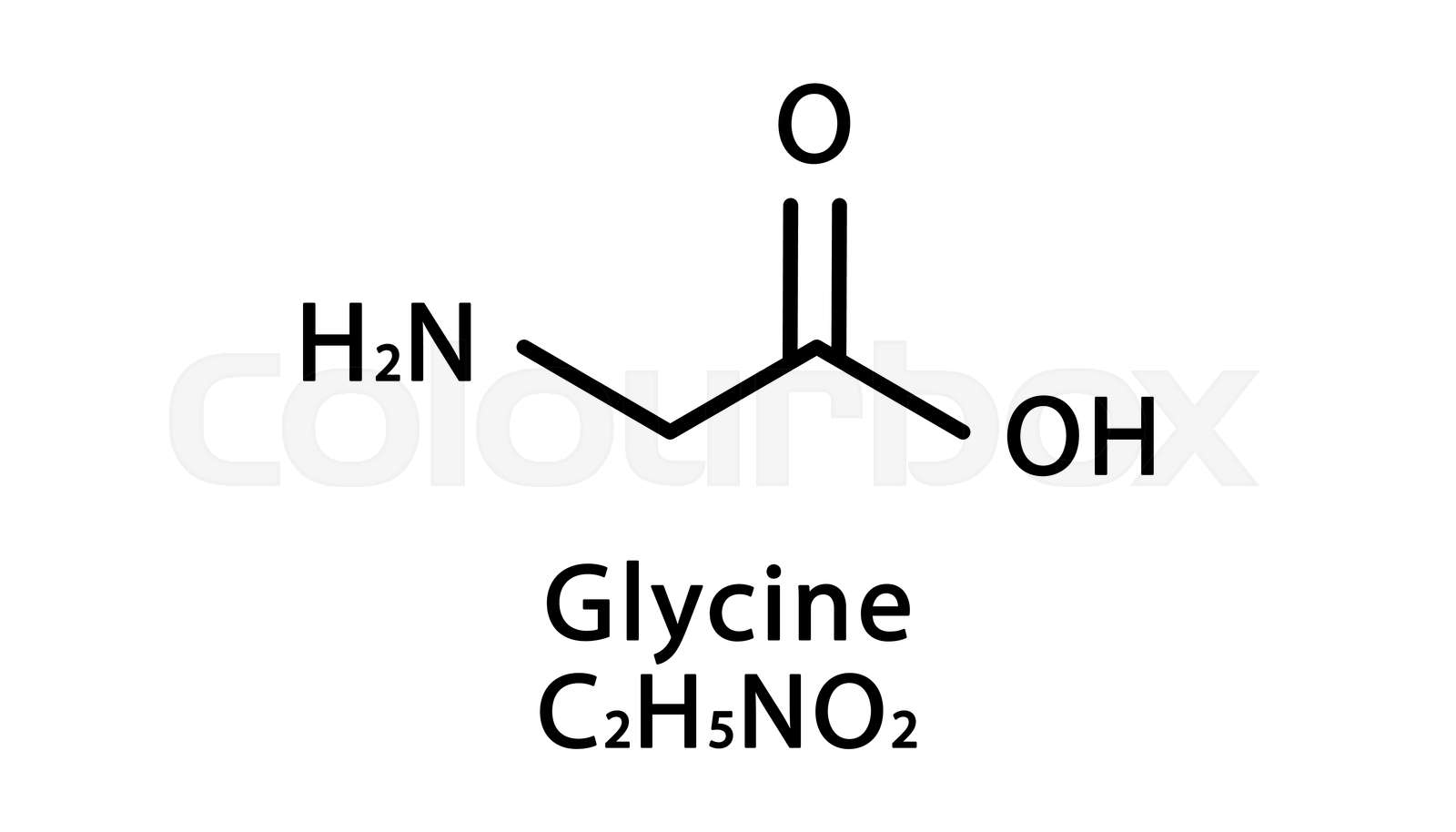 Glycine molecular structure. Glycine skeletal chemical formula ... Glycine molecular structure. Glycine skeletal chemical formula ...