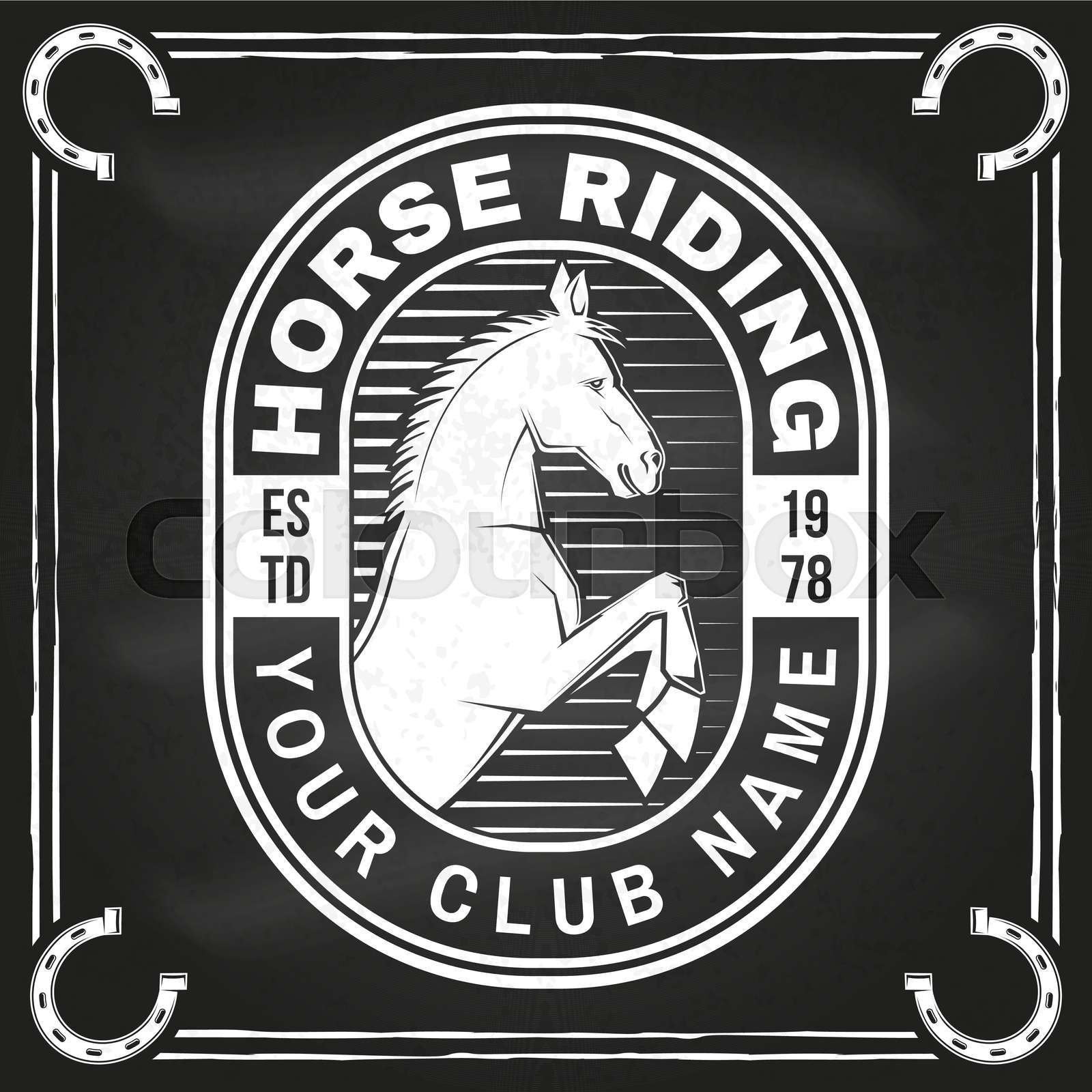 Horse racing sport club badges, patches, emblem, logo. Vector ...