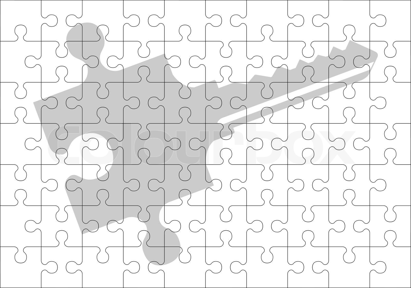 stencil of puzzle key. second variant. vector illustration | Stock ...