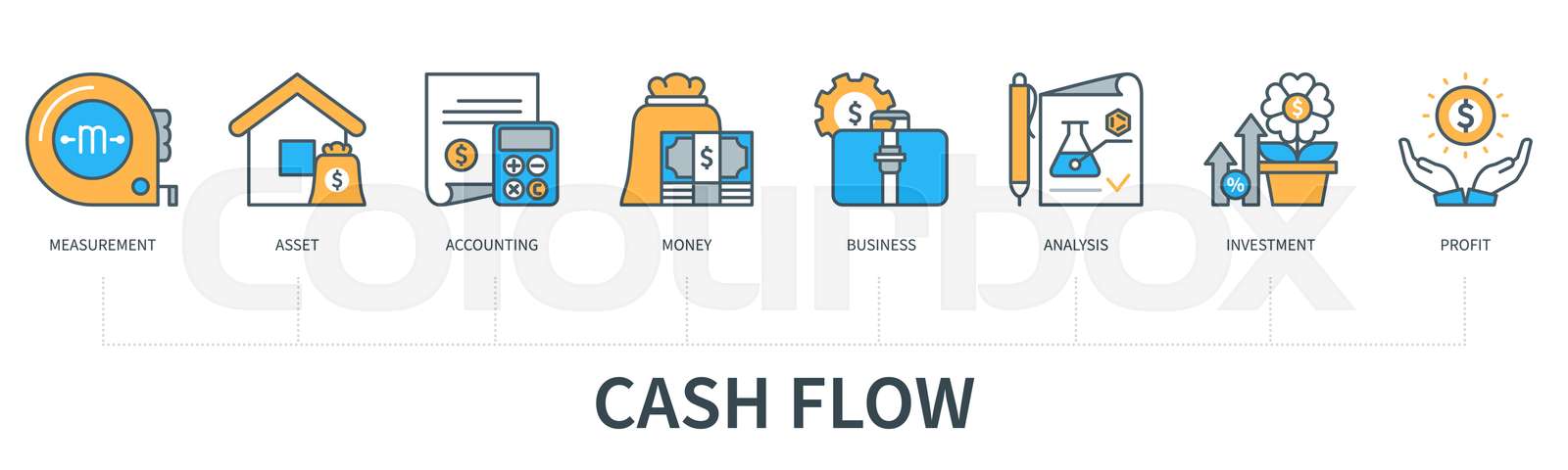 Cash flow concept infographics | Stock vector | Colourbox
