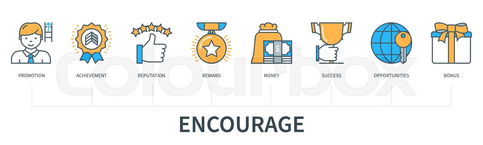 Encourage concept vector infographics | Stock vector | Colourbox
