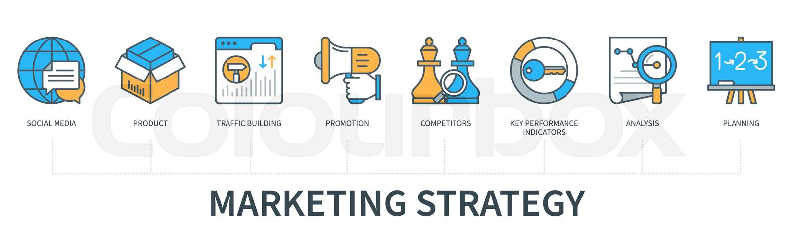 Marketing strategy vector infographics | Stock vector | Colourbox