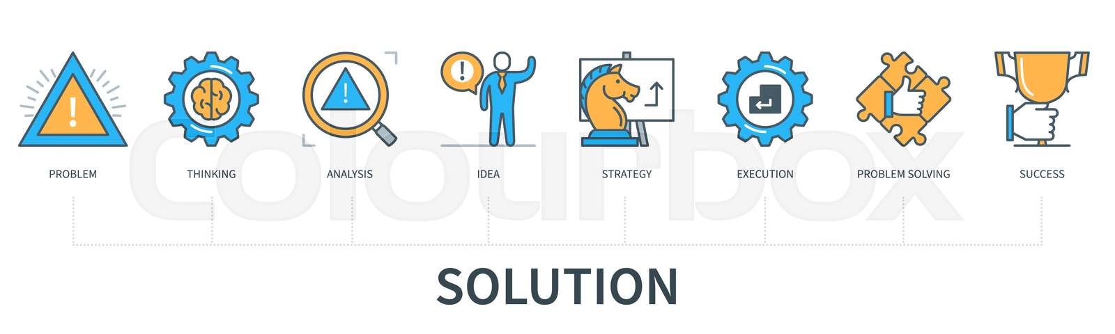 Solution Concept Vector Infographics Stock Vector Colourbox