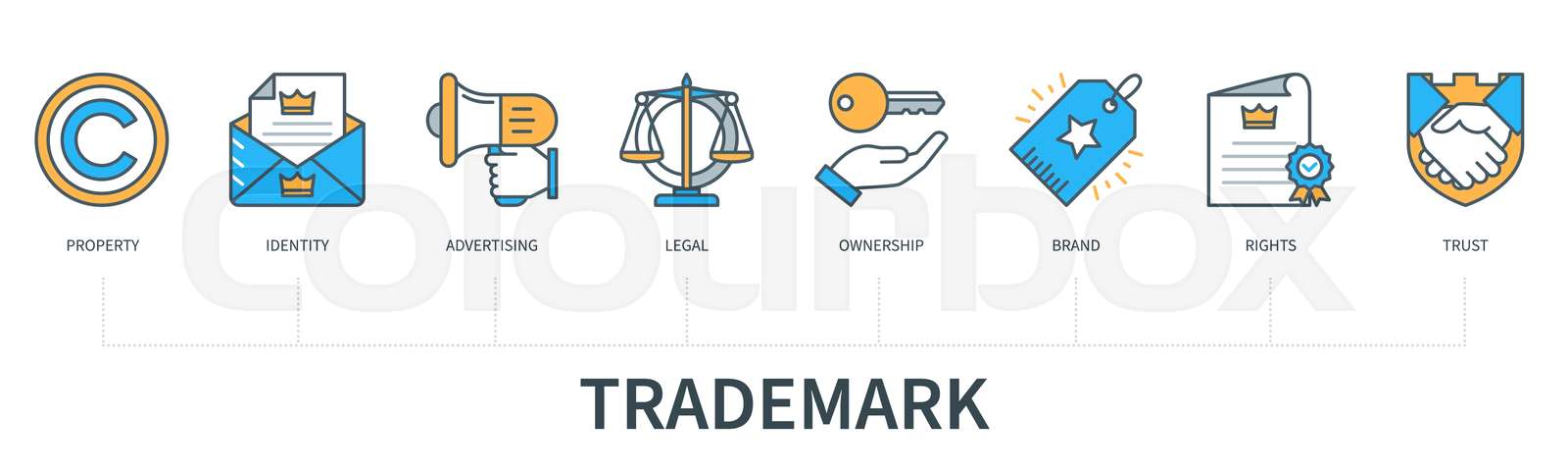 Trademark concept vector infographics | Stock vector | Colourbox