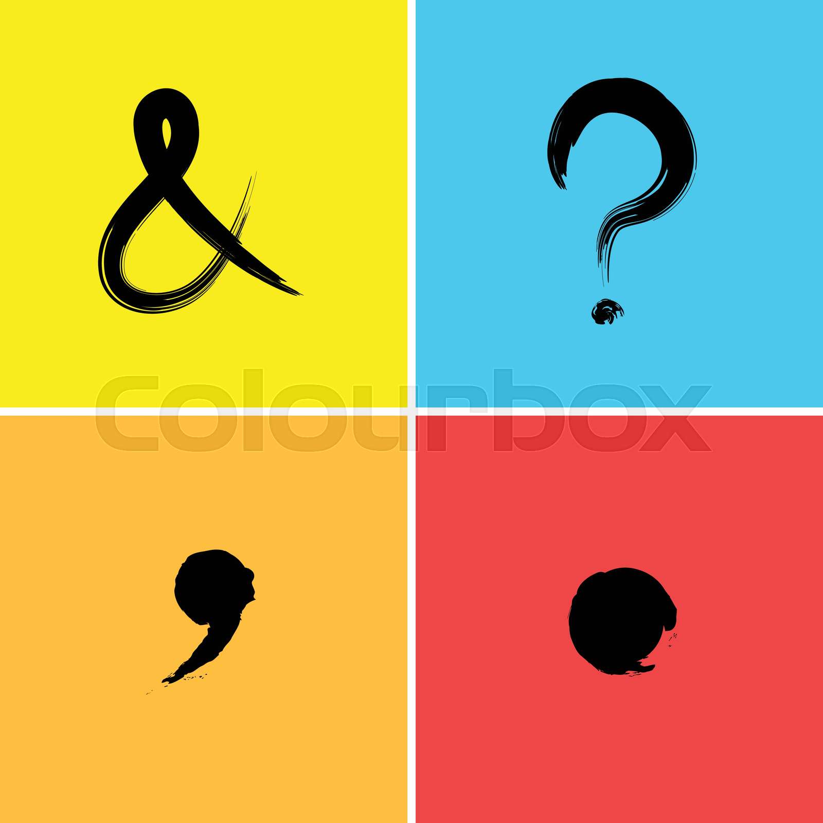 Question Mark Ampersand Comma Full stop Signs Symbols | Stock vector ... Question Mark Ampersand Comma Full stop Signs Symbols | Stock vector ...