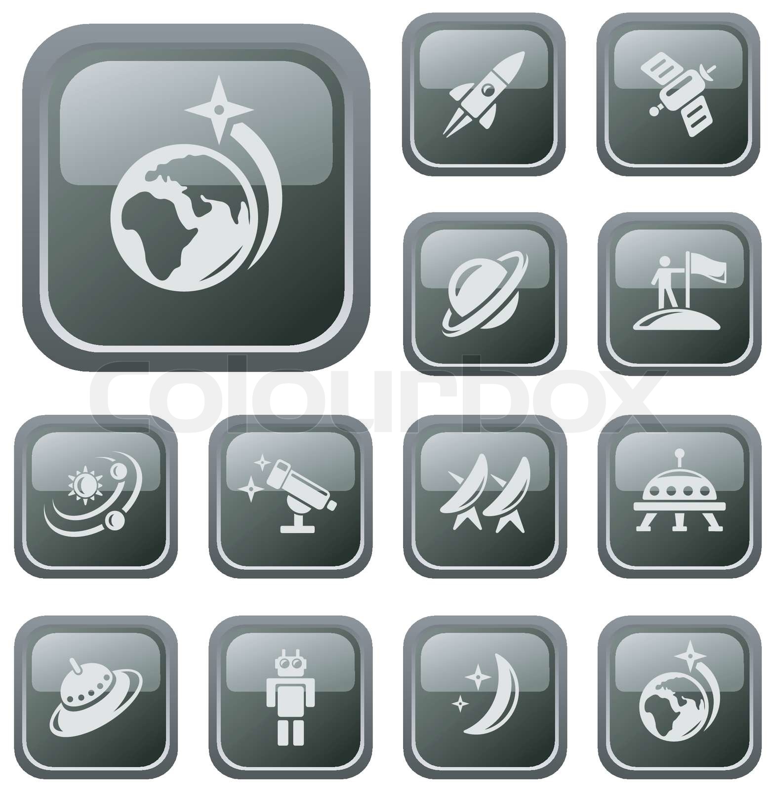 Space button set | Stock vector | Colourbox