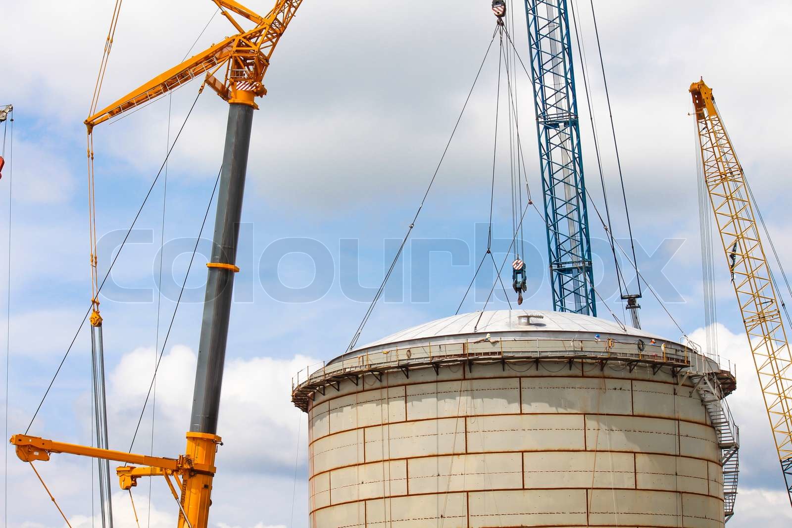 Storage tank construction | Stock image | Colourbox