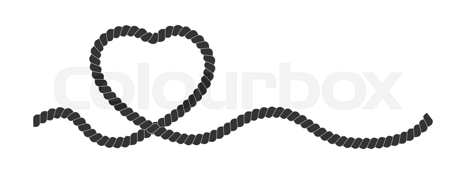 Rope Heart Vector