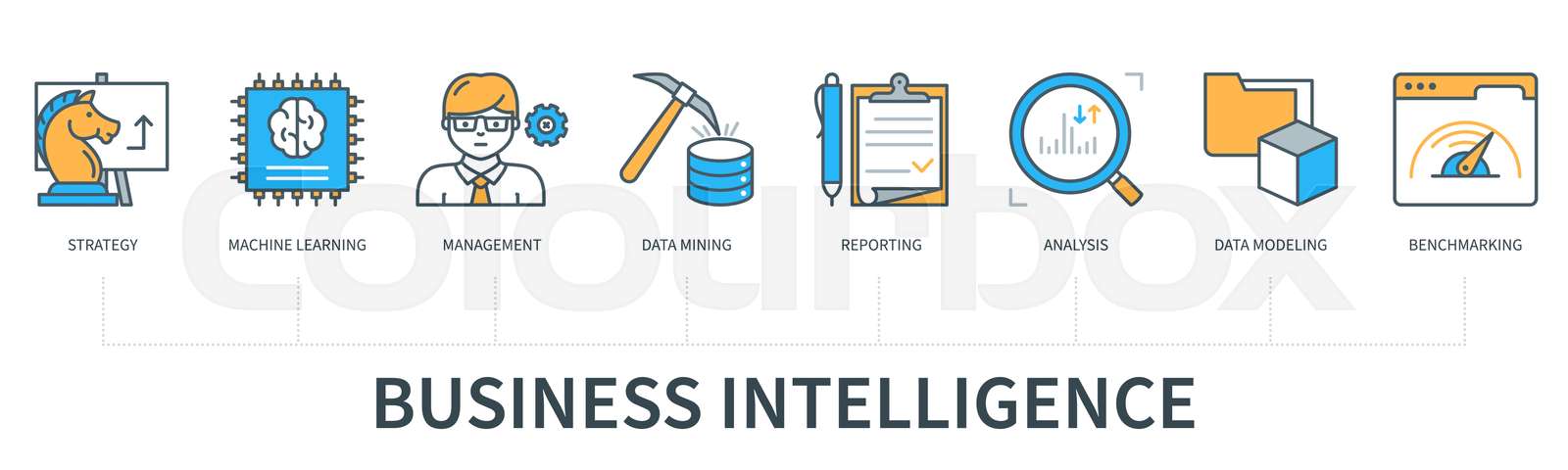 Business intelligence vector infographics | Stock vector | Colourbox