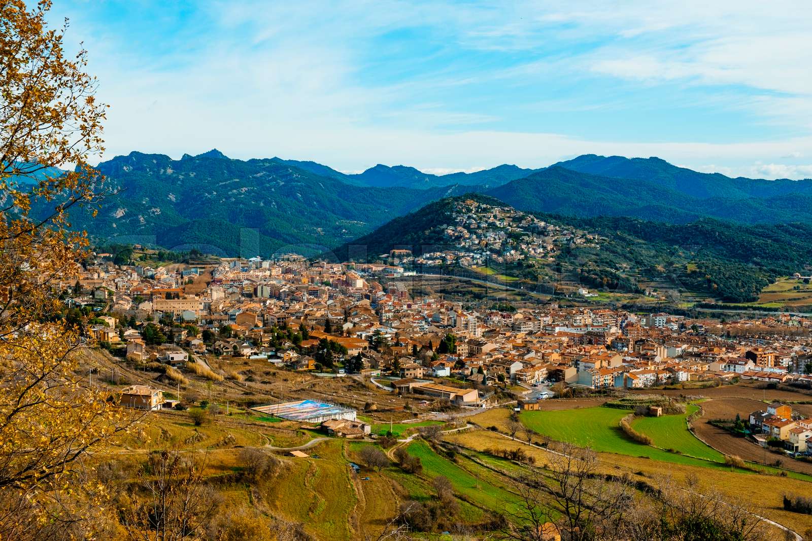 aerial view of Berga, Spain | Stock image | Colourbox
