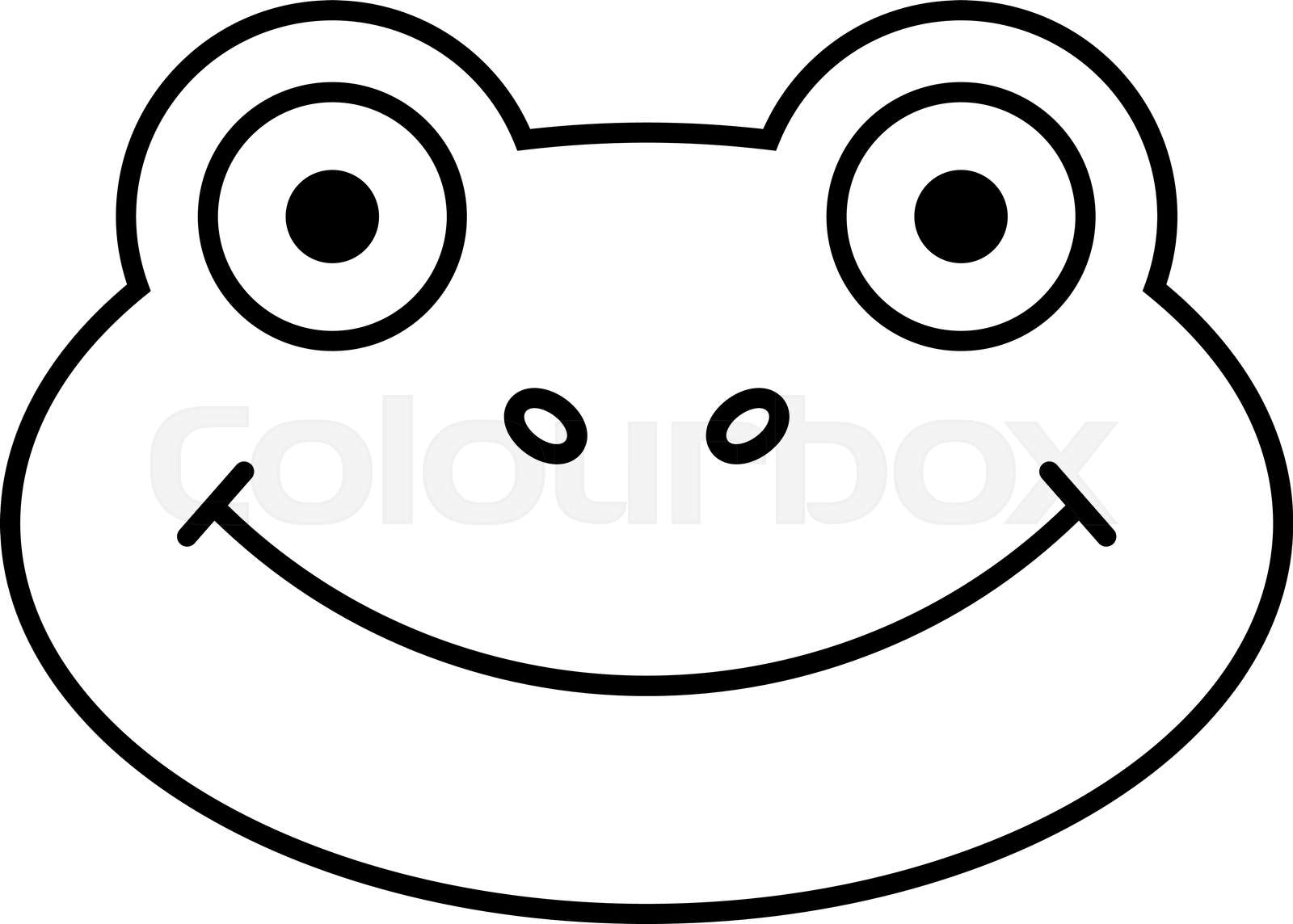 frosch, zeichen, karikatur | Stock-Vektor | Colourbox