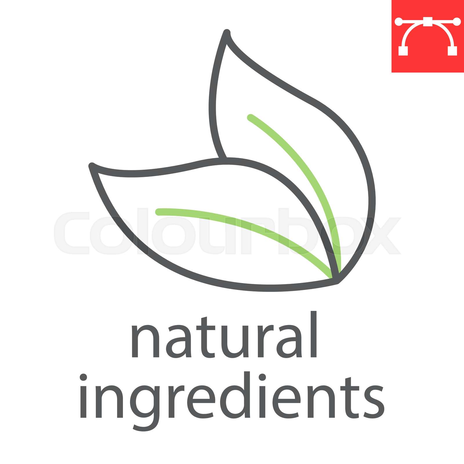 Natural ingredients line icon | Stock vector | Colourbox